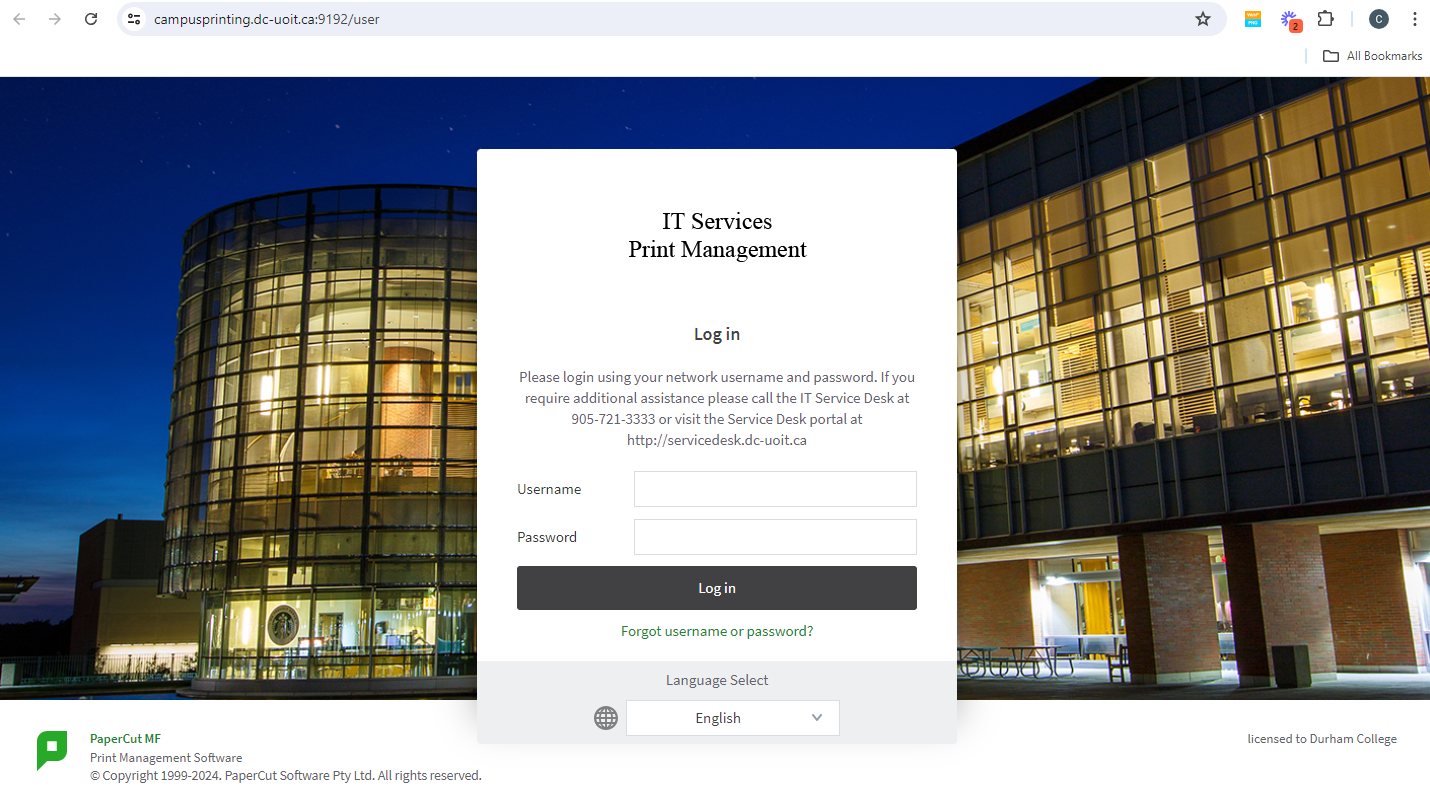How to add your Print Credits - Durham College Campus Store